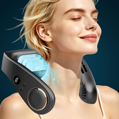 Amazon.com: FWV Neck Fan with Cooling Plate, Quiet 30dB, 3-24Hrs ...
