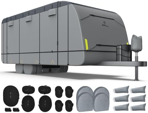 Amazon.com: RVMasking 600D Top Waterproof RV Travel Trailer Cover for ...