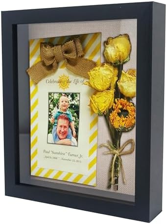 3D Shadow Box, 25x25cm White Picture Frame, Deep Frame Display Box ...