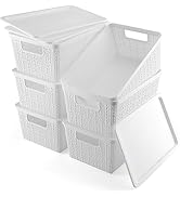 Amazon.com - EOENVIVS Storage Bins with Lids 8 Packs, Small Storage ...