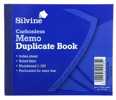 2 X Duplicate Memo Book 703 Carbonless Numbered 1-100 100 Pages 50 ...