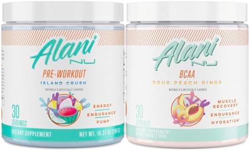 Amazon.com: Alani Nu Island Crush Pre Workout and BCAA Sour Peach Rings ...