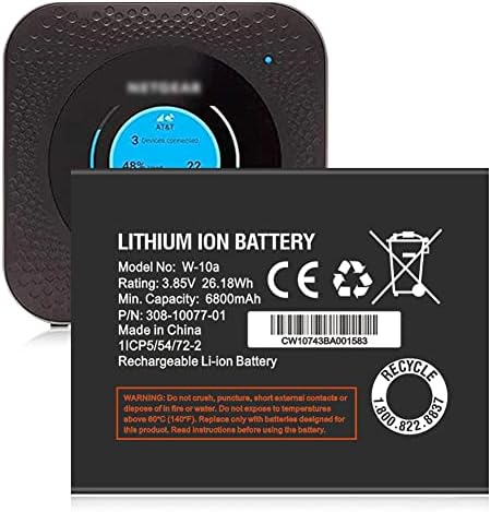 Amazon.com: GBBBT W-10 Battery, 5040mAh 3.8V Replacement Battery for ...