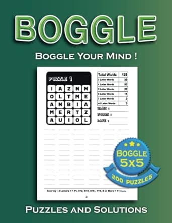 Amazon.com: Boggle 5x5 Puzzle Book Vol. 4: 200 Puzzles ,Boggle Your ...