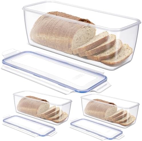 Amazon.com: RimCereal Clear Bread Box Acrylic Bread Storage Container ...