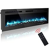 Amazon.com: 70 inches Electric Fireplace Insert, Wall Mounted, 12 Flame ...