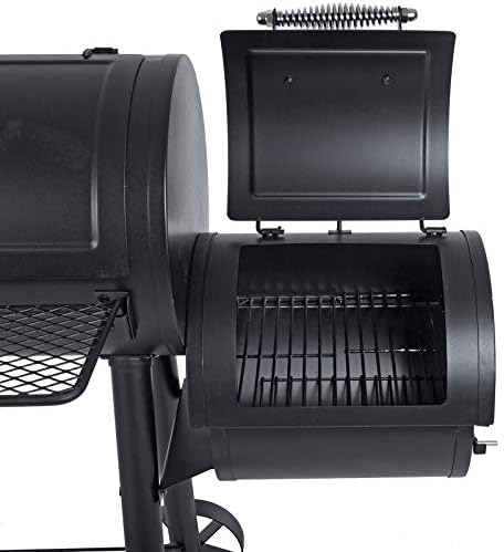 Azuma Bandit Barrel BBQ Charcoal Grill Wood Smoker Firebox Black Steel ...