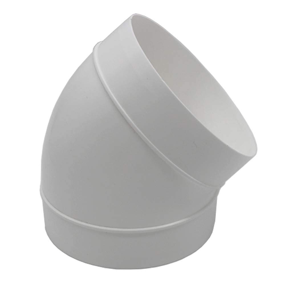 Buy Kair 45 Degree Elbow Bend 125mm - 5 inch Round Plastic Ducting Joint to Connect Round Duct ...