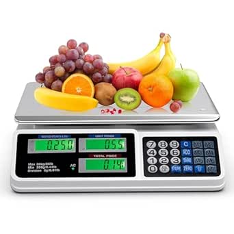 Amazon.com: •BYDIZ Digital Commercial Price Scale 88lb/40kg Price ...
