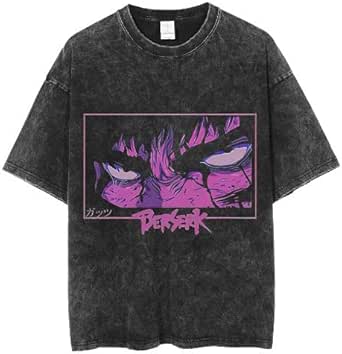 Pooyikoi Mens Y2K 90s Berserk Shirt Vintage Shirts Animation Printed ...