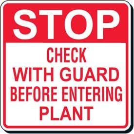 Amazon.com : Check With Guard Before Entering Sign : Office Products