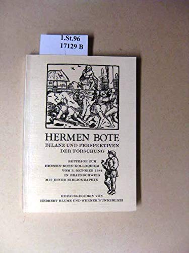 Hermann Bote: Bilanz und Perspektiven der Forschung : Beiträge zum ...