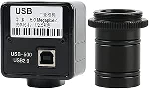5MP USB Electronic Digital Video Microscope Camera, 0.5X Eyepiece C ...