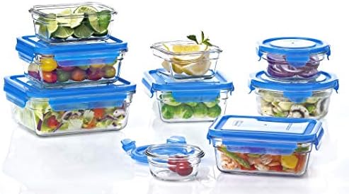 Amazon.com: Tempered Glasslock Storage Containers 20pc set Green Lids ...