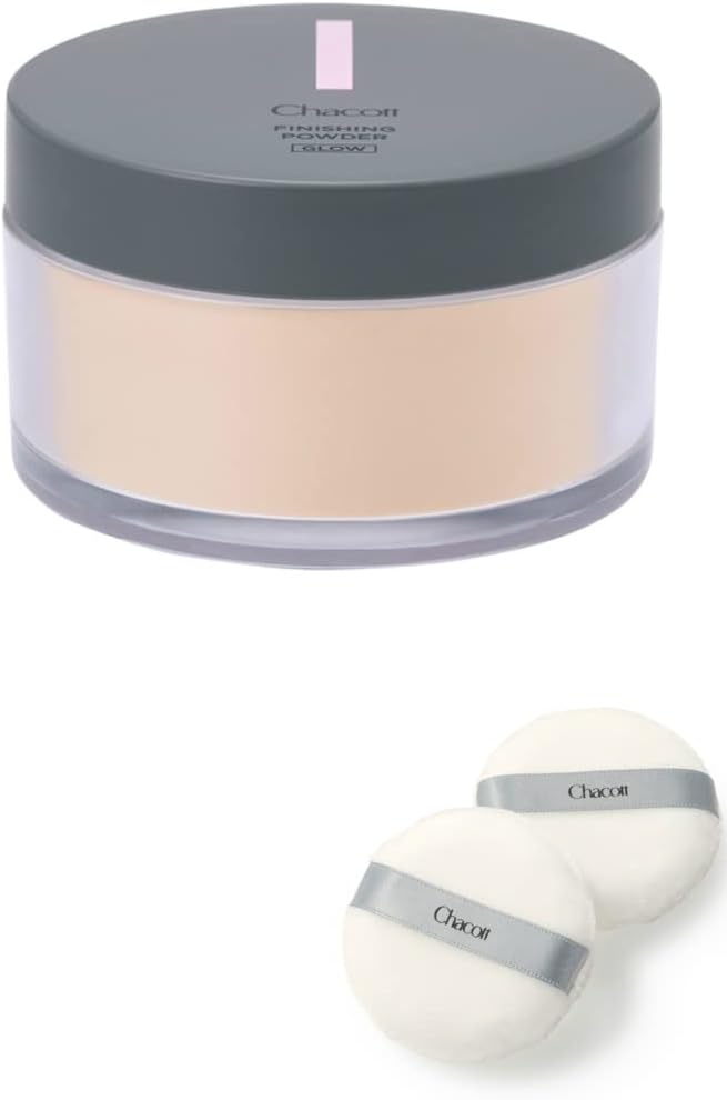 Amazon | Chacott チャコット フィニッシングパウダー グロー フェイスパウダー 専用パフ付き(小2ケ入) パール ラメ ...