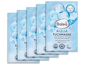 Amazon.com : Balea cloth mask aqua, 1 piece x 5 bags : Beauty ...