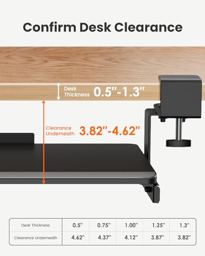 Snapklik.com : ErGear Keyboard Tray Under Desk, Corner Keyboard Tray