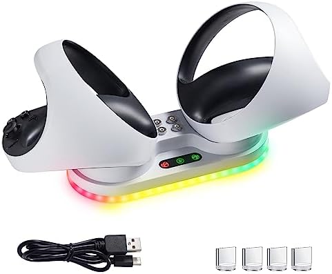 Amazon.com: PSVR 2 Charging Station PS VR2 Sense Charging Dock, for Playstation VR2 Sense ...