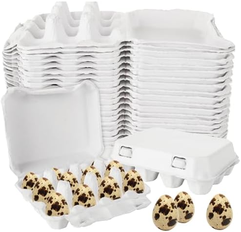 Amazon.com: SENENQU 50 Pack Quail Egg Cartons, 3x4 Dozen Quail Egg ...