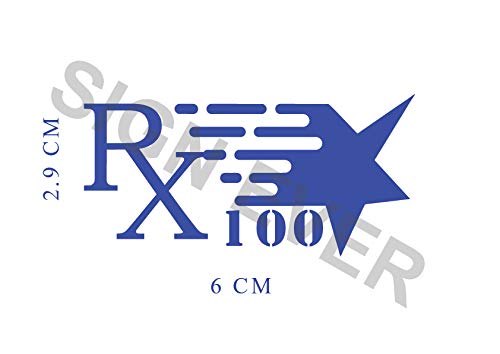 SIGN EVER Yamaha Rx100 Racing Star Logo Stickers for Bike Side Tank ...