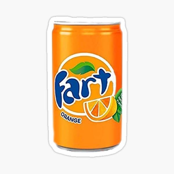 Amazon.com: Funny Fart Orange Juices Sticker Decal for Wall, Laptop ...