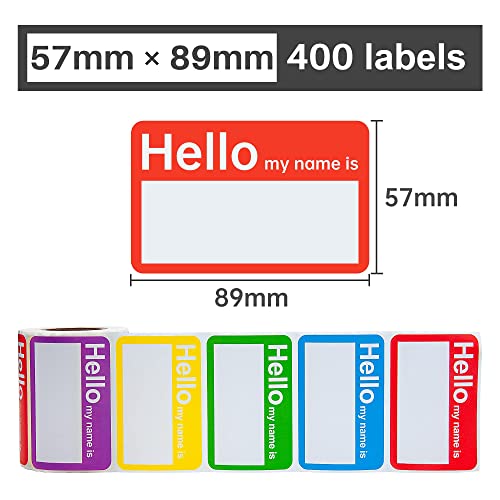 Snapklik.com : L LIKED 400 Stickers - Colors Plain Name Tag Labels For ...