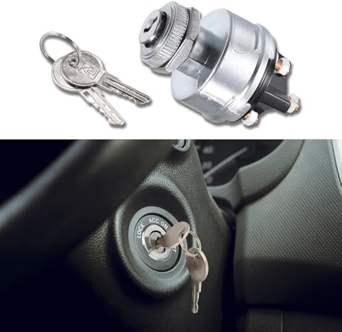 Amazon.com: Zufoty Ignition Switch with Key, 4 Position Universal Key ...