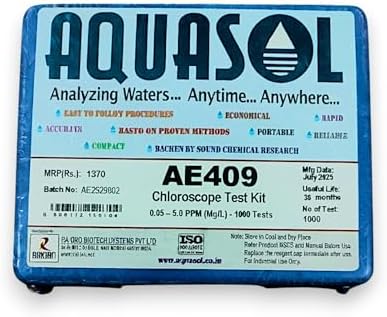 Chloroscope Test Kit AE 409 (0.05–5.0 PPM) | 1000 Tests Water Chlorine ...