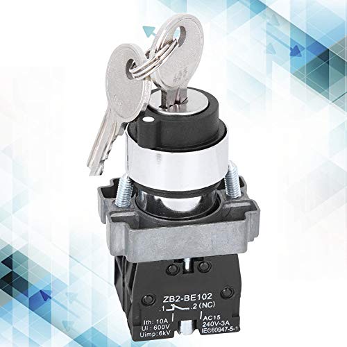 ZB2-BE102 Key Lock Switch, 2-position Key Lock Switch Suitable for ...