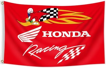 Amazon.com : HRC Honda Racing Flag, 3x5Feet Fans Banner with 2 Brass ...
