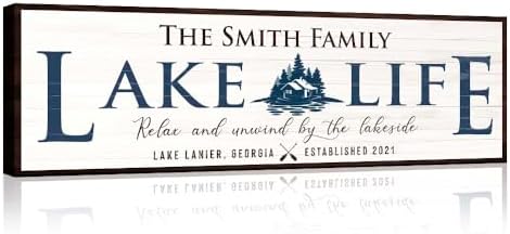 Amazon.com: TAILORED CANVASES: Lake Life Decor, Personalized Rustic ...