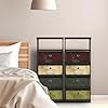 Amazon.com: VASICAR Storage Drawers Units, 4 Drawers Nightstand with Shelves, Small Fabric ...