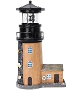 Amazon.com: ROSYCOUD 18" Solar Lighthouse with Rotating Beacon,Big ...