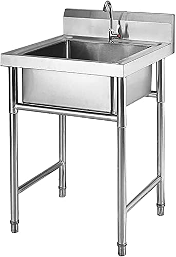 Amazon.com: XAWSOP Single Bowl Commercial Sink with Hot and Cold Faucet ...