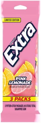 Amazon.com : EXTRA PINK LEMONADE 15 STICKS 3pk : Grocery & Gourmet Food