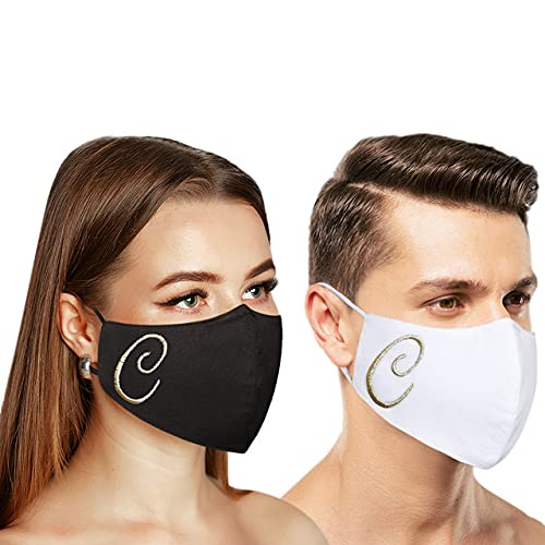 Beatnik Initial Letter 'C' Premium 100% Cotton 4 Layer Alphabetic Face ...