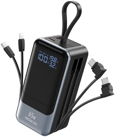 Amazon.com: Fast Charging Power Bank 18400mAh 65W Portable Laptop ...