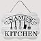 Amazon.com : Personalized Kitchen Signs Custom Name Wood Sign Kitchen ...