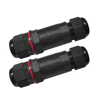 2 Pack Waterproof RJ45 Connector IP68 Cat6/Cat5E/Cat5 Coupler Shielded for Outdoor Ethernet LAN ...