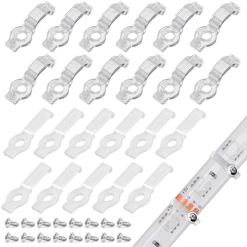 Amazon.com: 200 Pcs Strip Light Mounting Brackets Fixing Clips with 200 ...