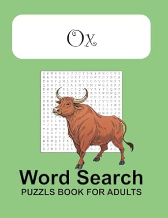 The Ox Word Search Puzzle Book: Large Print Word Searches Featuring Ox ...