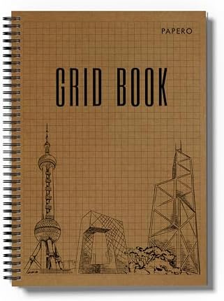 PaperO Professional A5 Square Grid Notebook | 5MM Square Graph Design ...