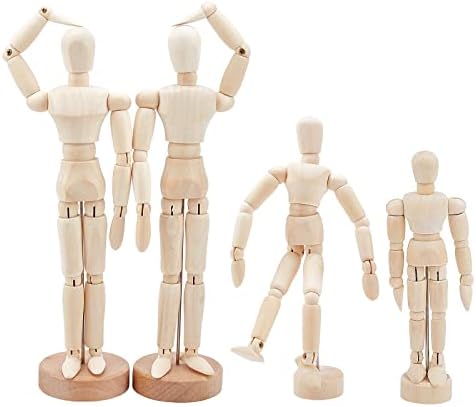 Amazon.com: 3 Pack Posable Art Figure Model, Flexible Wooden Drawing ...