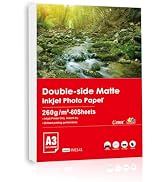 Inkuway A3 Size 260gsm Thick Glossy Photo Paper 60 Sheets Inkjet 60pack ...