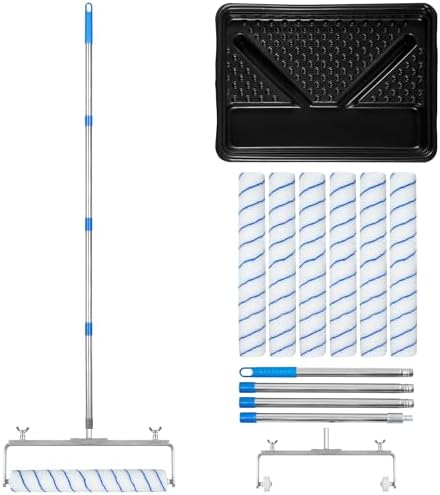 Gtouse 12 Pcs Large Paint Roller Kit,12-18" Adjustable Roller Frame ...