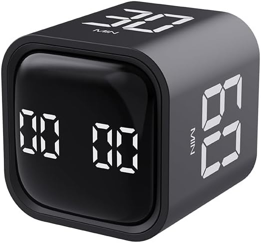 Porcyco Digital Timer Cube, Gravity Cube Timer Desk Timer Kitchen Timer ...