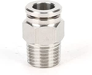 Amazon.com: ezqnirk 1PCS BSPT Male Pneumatic 304 Stainless Steel Push ...