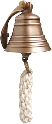 Amazon.com: 5" Wall Hanging Ship Bell with Rope Polished Brass Dinner ...