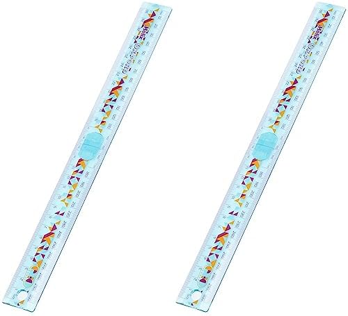 Helix Oxford Geo 30cm Folding Ruler - Orange (Pack of 2) : Amazon.co.uk ...