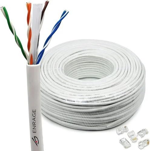 Cat 6 Ethernet Cable 1Gbps Round LAN Cable with RJ45 Connectors White ...